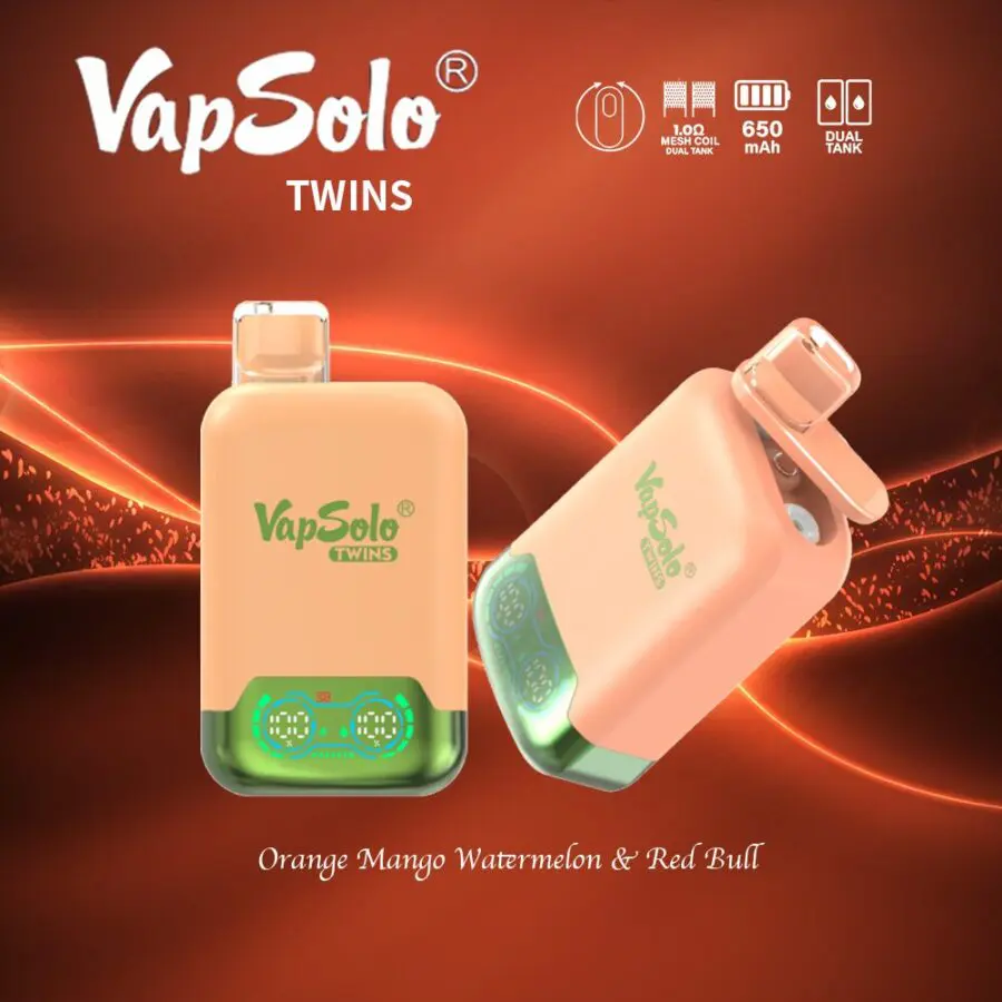 VapSolo Twins 20000 20k Puffs Double Taste Vape Original E-Cigarette ...