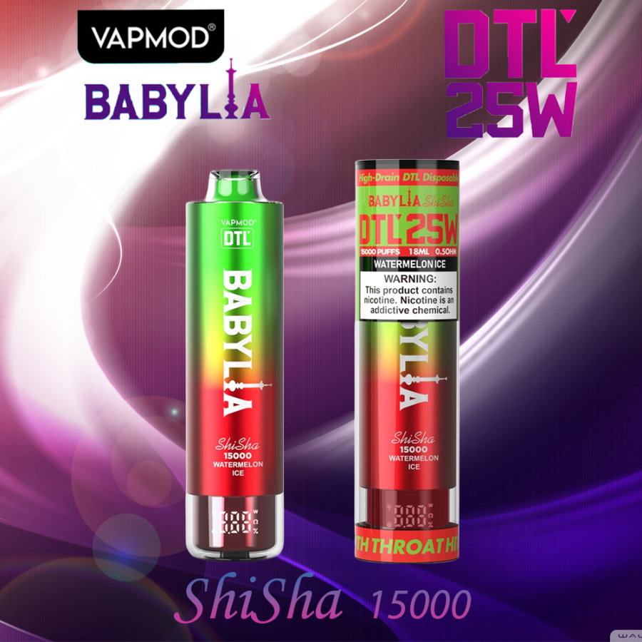 Vapmod Babylia ShiSha 15000 Puffs Vape High-Drain DTL Original E ...