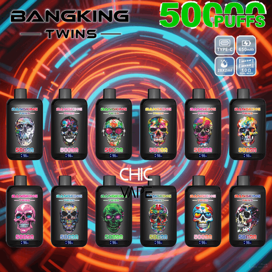 BANGKING TWINS 50K – 50,000 Puffs, Dual Flavors & Fast Charging – ChicVape