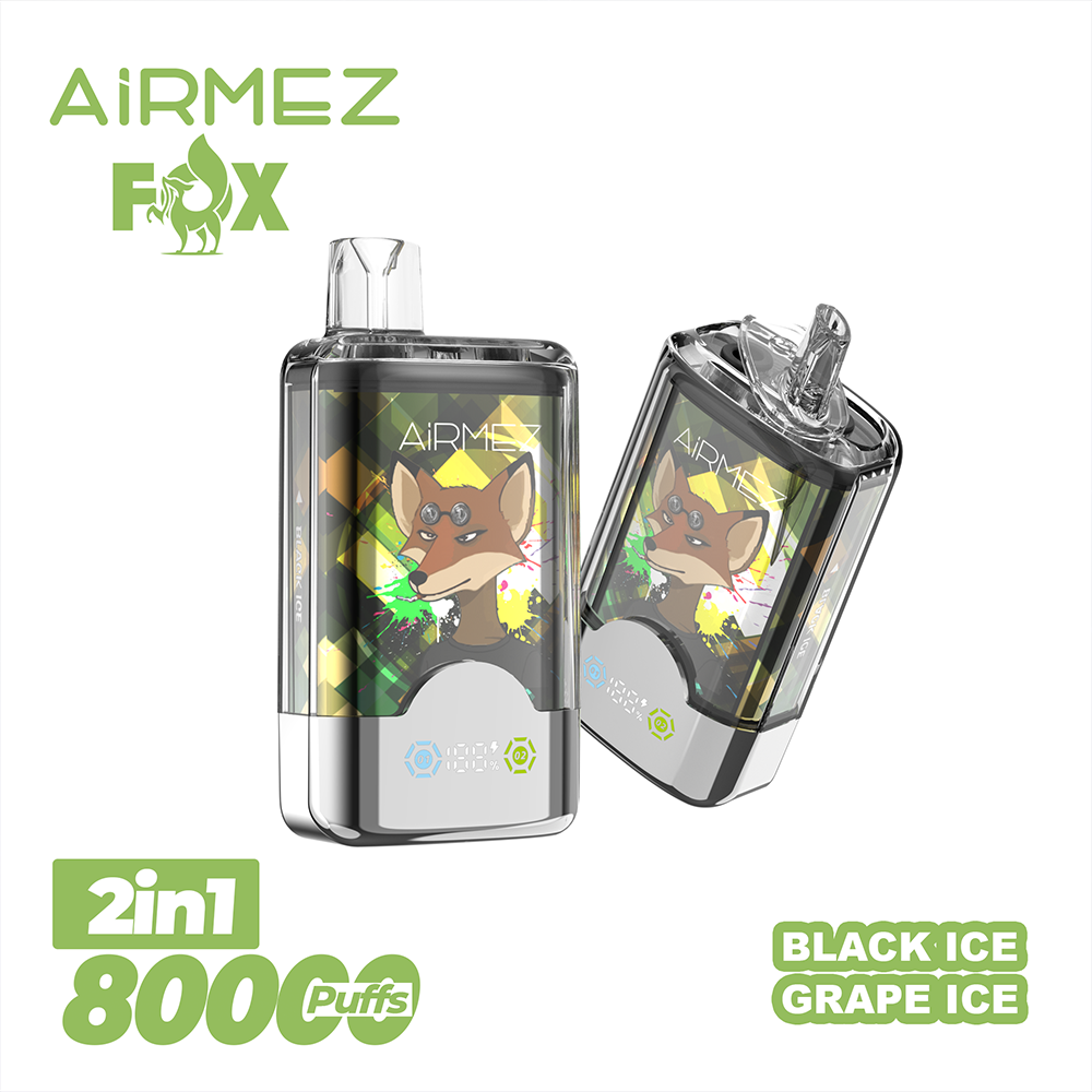 Airmez FOX 2IN1 80K | 80,000 Puffs with Dual Flavors & Type-C Power ...