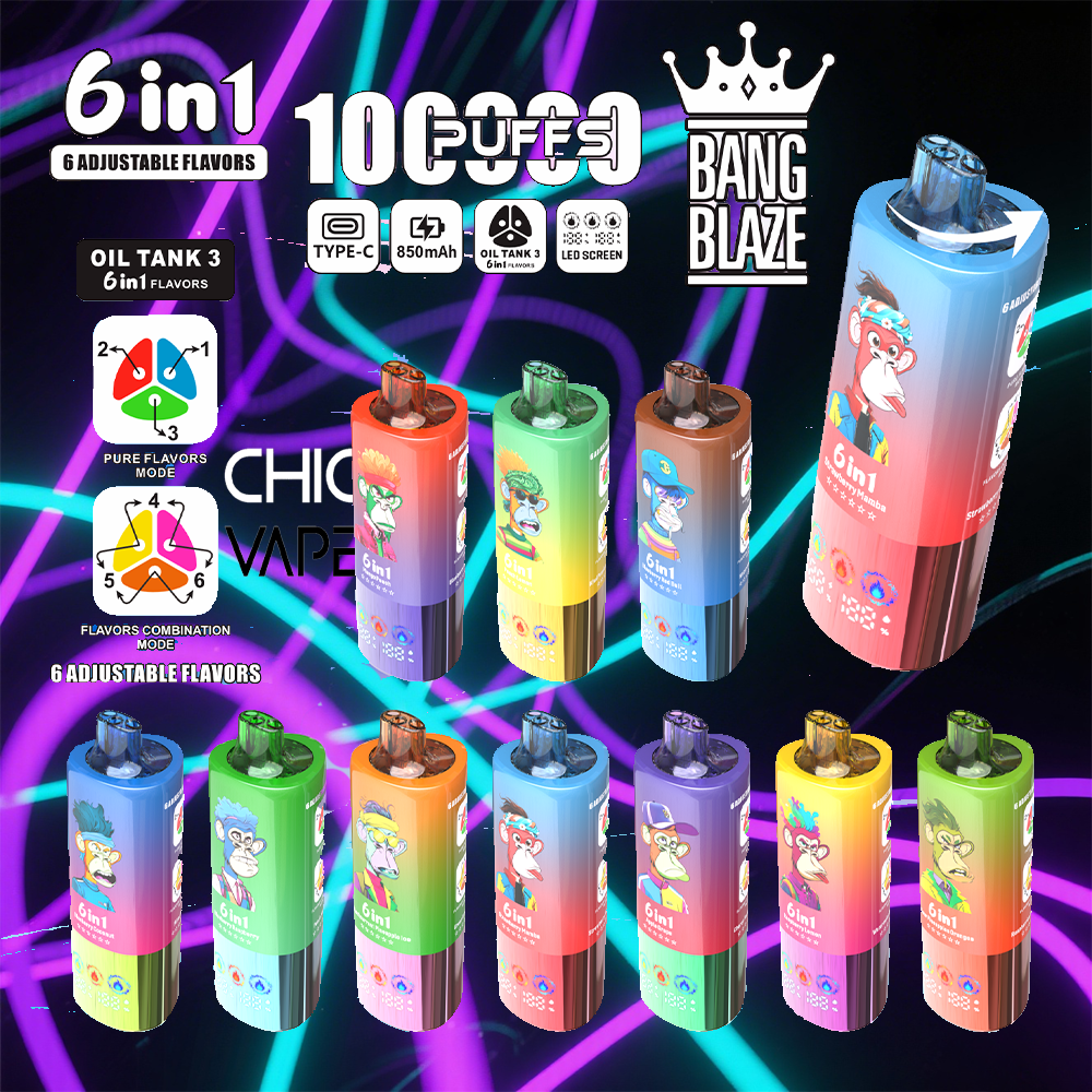 Bang Blaze 100k 6in1 — 6 in 1 Design | 100,000 puffs | Type-C fast ...