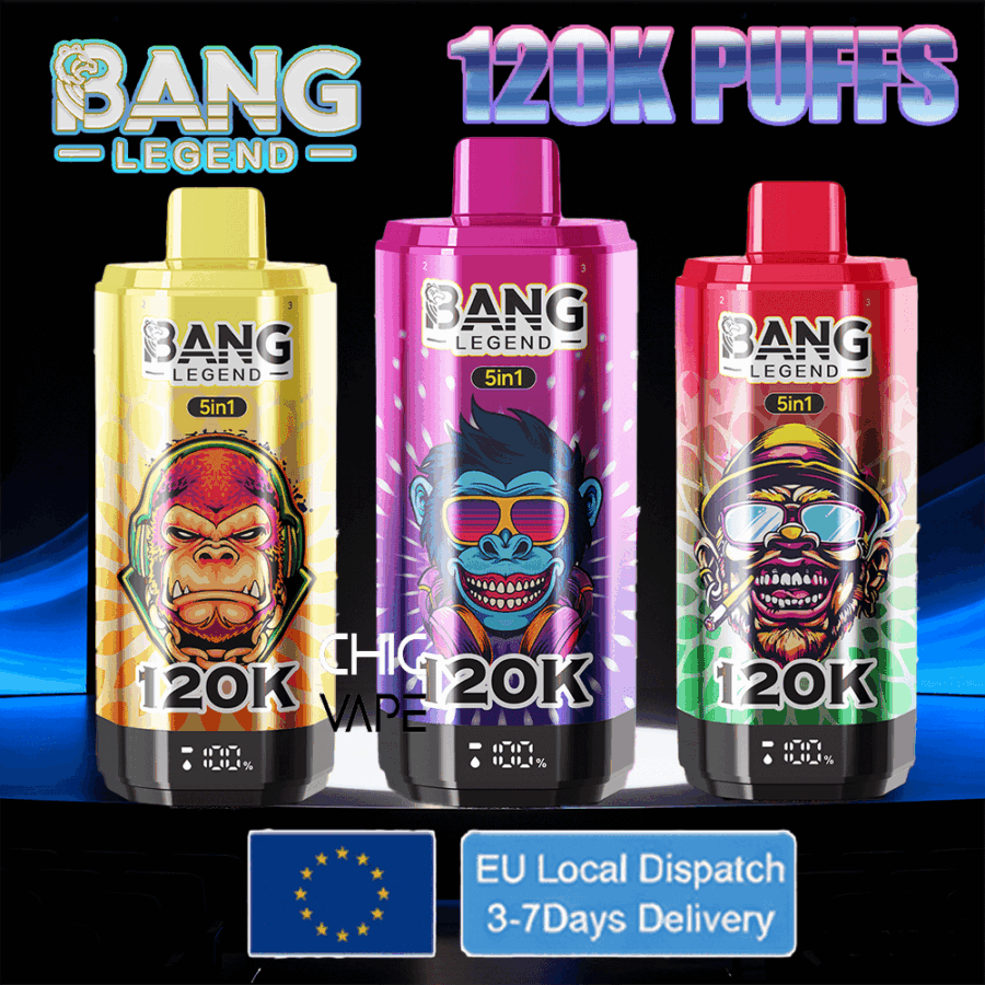 BANG LEGEND 120K Disposable Vape – 5-in-1 Flavor System, 120,000 Puffs ...